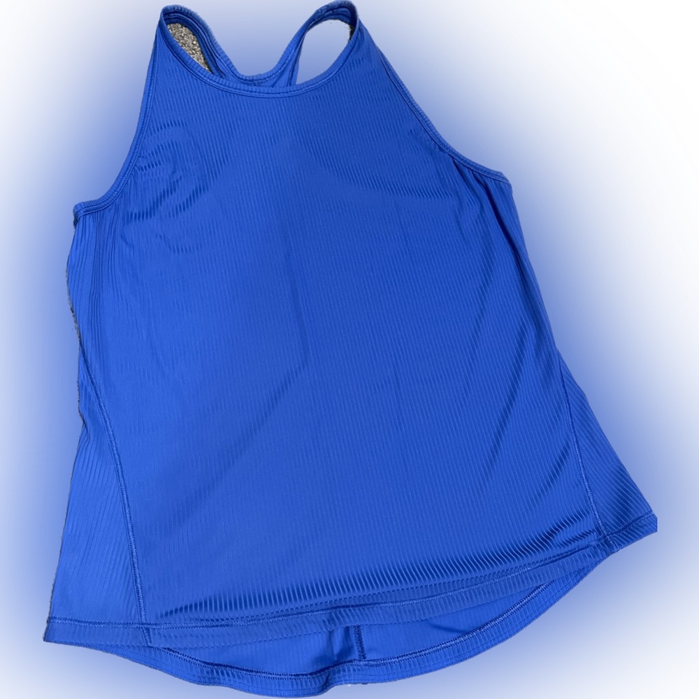 Lululemon Base Pace High Neck Tank- Poolside Blue - Gem
